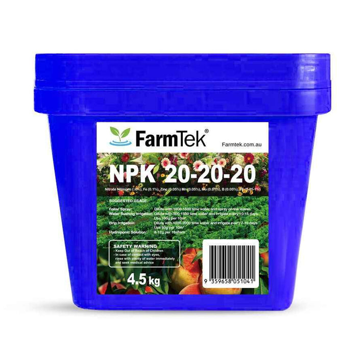 Farmtek NPK Fertilizer 20-20-20 TE Commercial 100% Soluble ...