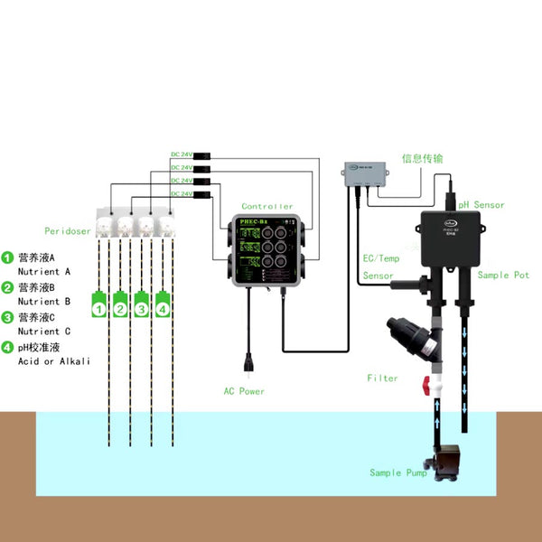 Automated PH EC Controller with Dosing Pumps Commercial Hydroponics (PHEC-B2) – Farmtek Australia