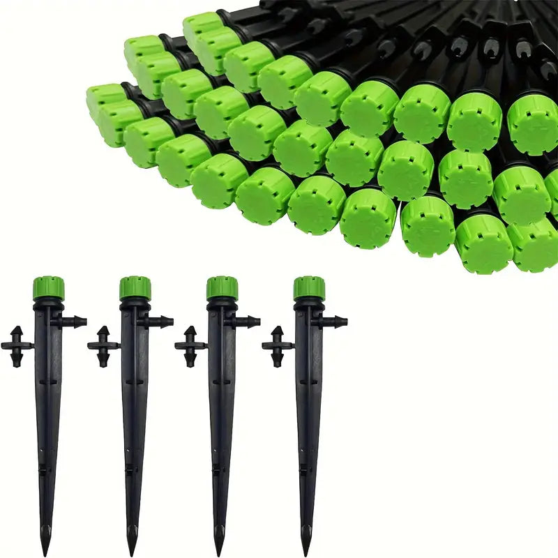 20pcs Adjustable Plastic Drip Irrigation Emitters with 360-Degree Full ...