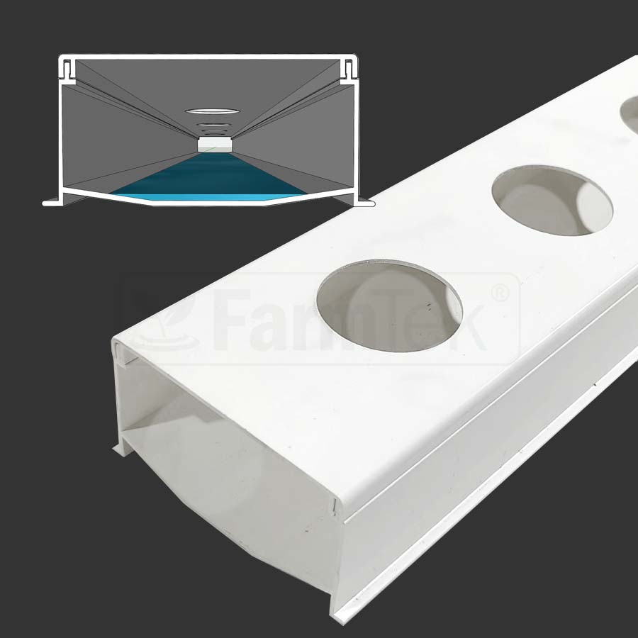FarmTek® Hydroponic NFT Channels Nutrient Film Technique 100x50 2.9M ...