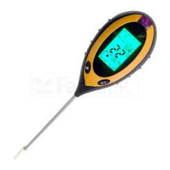 LCD 4 in 1 Soil Condition Tester pH Temperature Sunlight Moisture ...